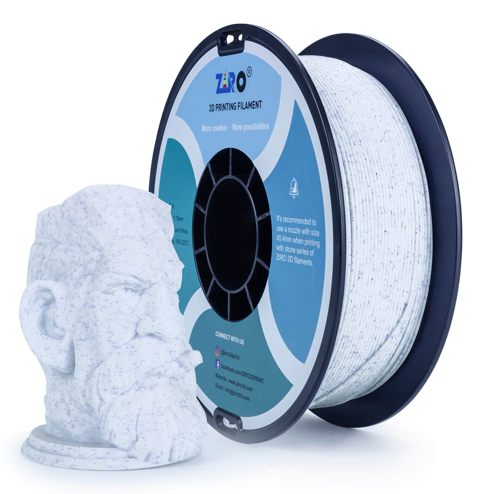Blue and White PLA – ZIRO 3D