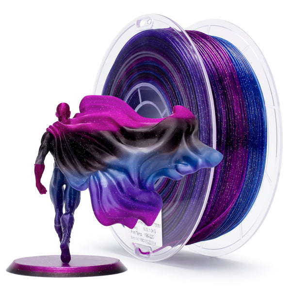 ZIRO Fast Gradient Twinkling Translucent PLA Filament 1.75mm, Luxury N ...