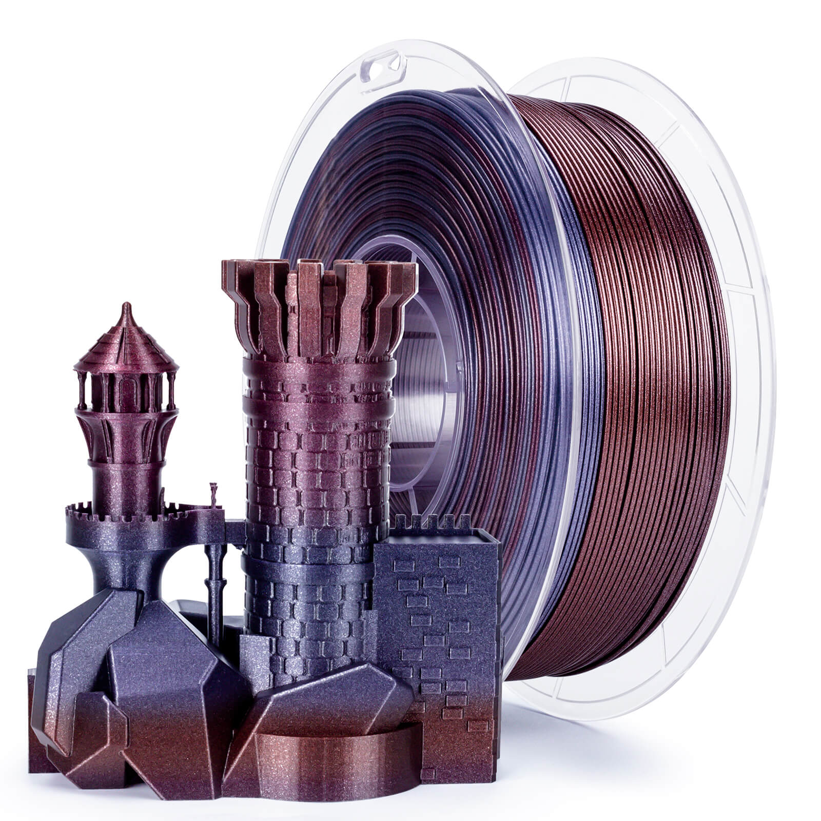ZIRO Glitter Gradient Diamond PLA Filament 1.75mm, Stardust Sparkle ...