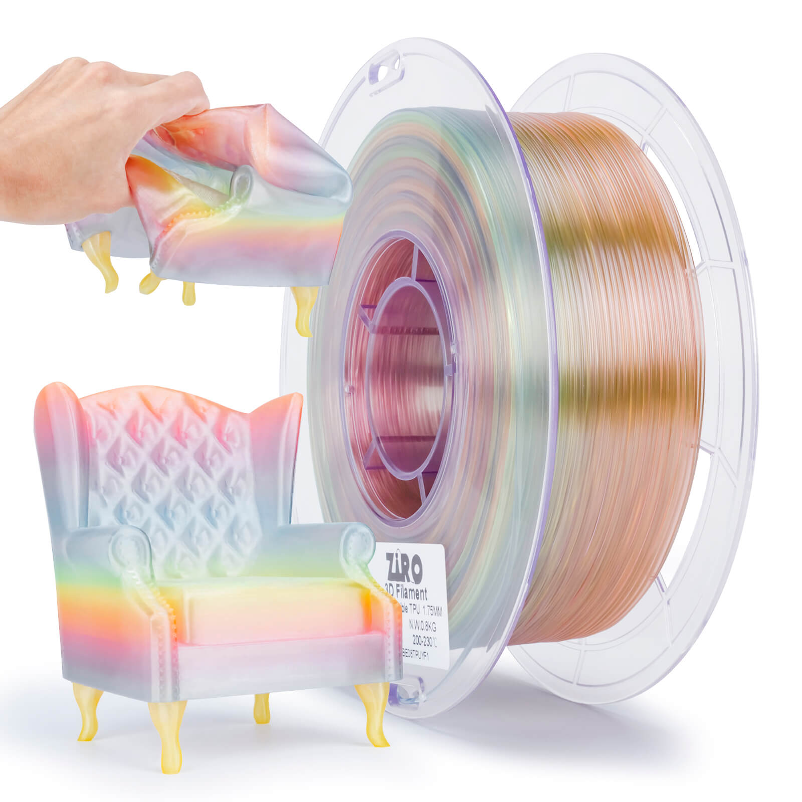 ZIRO Shore 95A Hardness TPU Filament 1.75mm, Flex Candy – ZIRO 3D